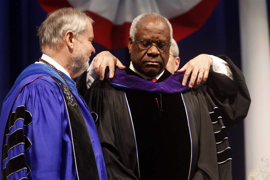 Clarence Thomas speaks at Hillsdale College - The Blade